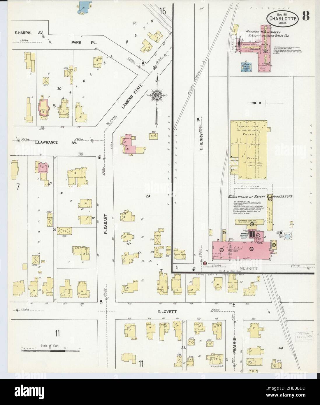 Map of charlotte michigan hi-res stock photography and images - Alamy
