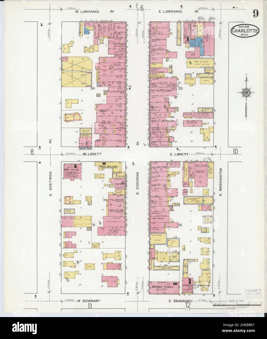 Charlotte michigan map hi-res stock photography and images - Alamy