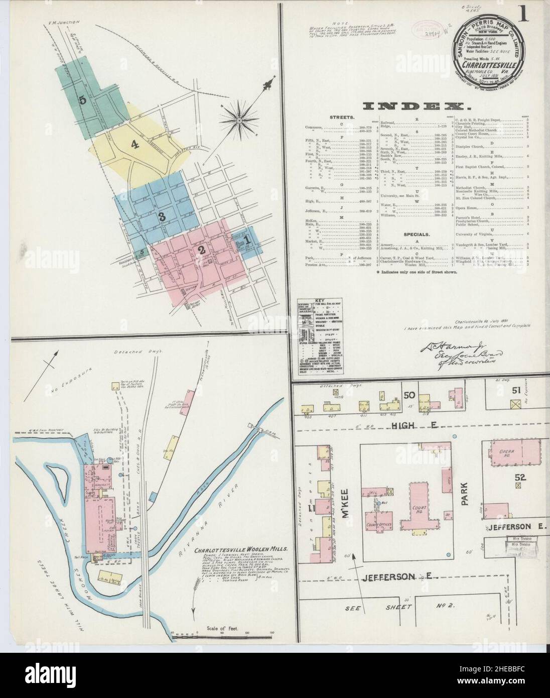 Charlottesville map hi-res stock photography and images - Alamy