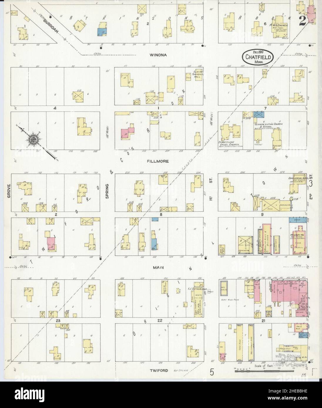 Sanborn Fire Insurance Map from Chatfield, Fillmore And Olmsted ...
