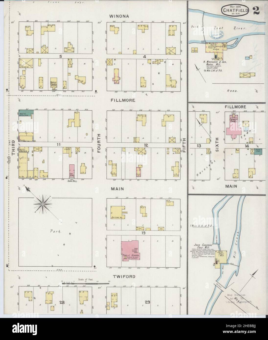 Sanborn Fire Insurance Map from Chatfield, Fillmore And Olmsted ...