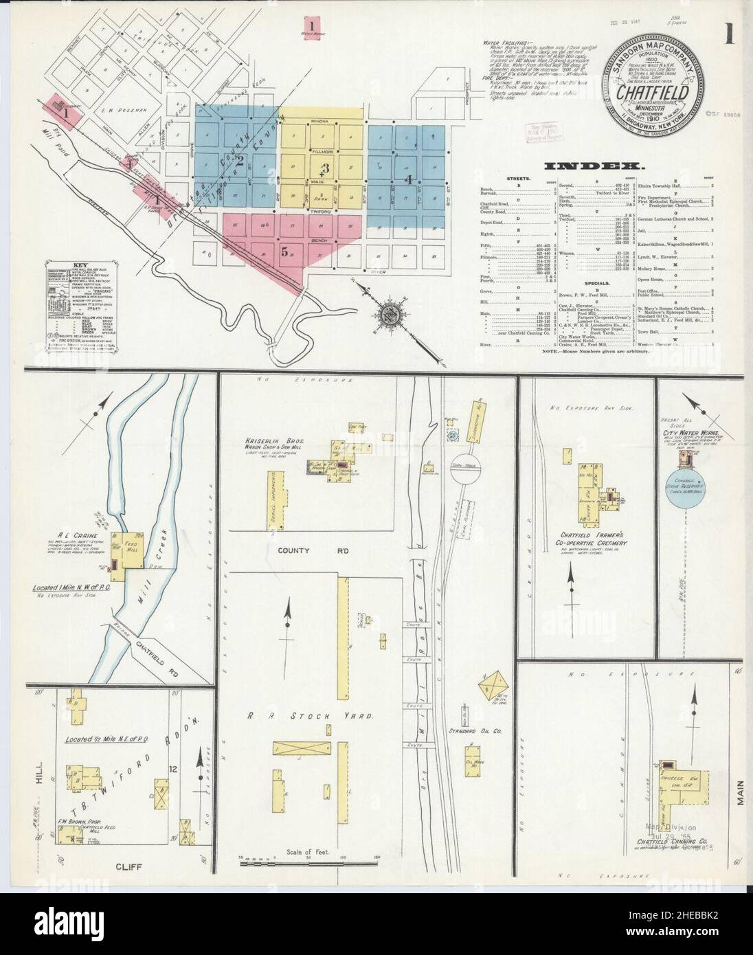 Sanborn Fire Insurance Map from Chatfield, Fillmore And Olmsted ...