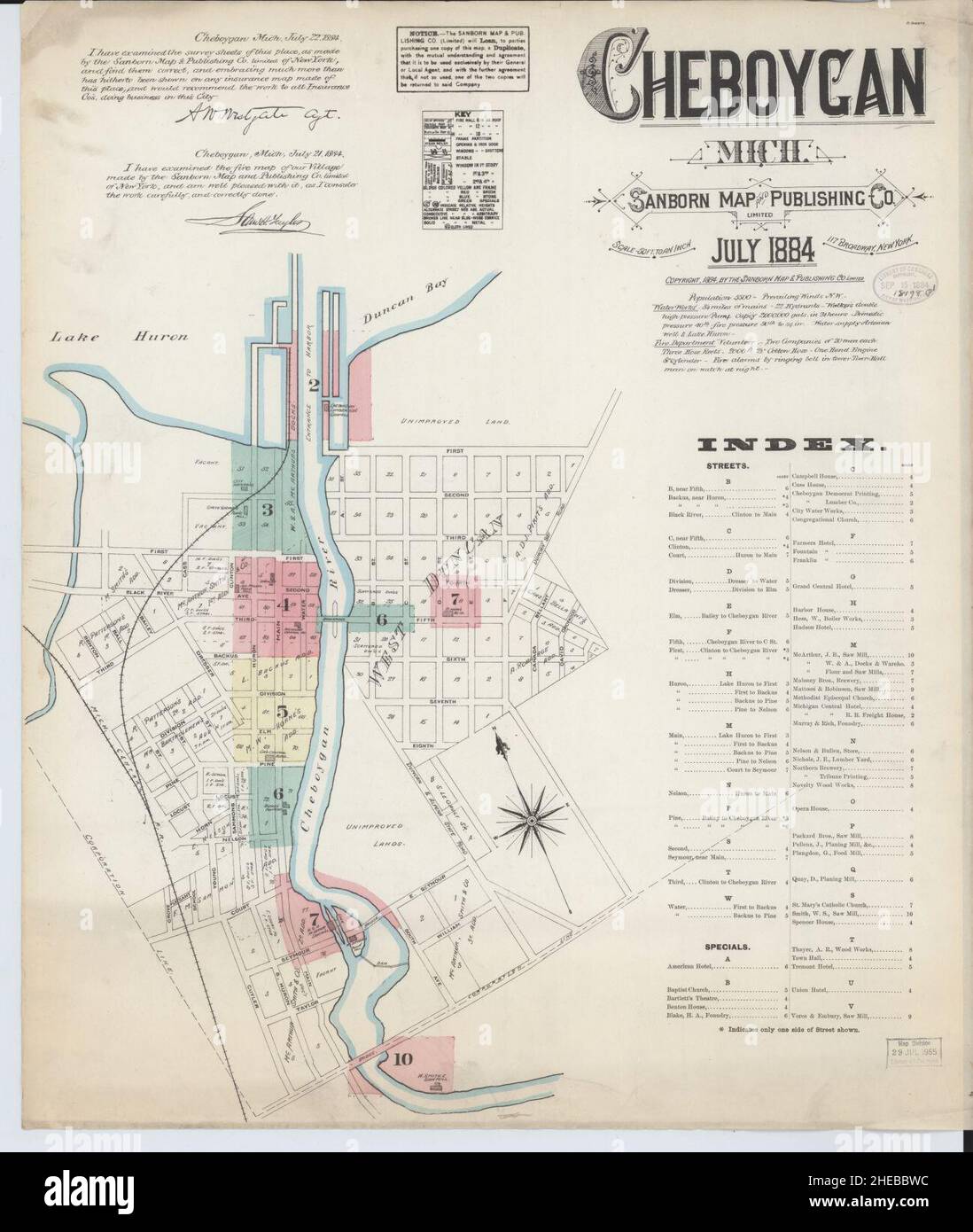 Map of cheboygan hi-res stock photography and images - Alamy