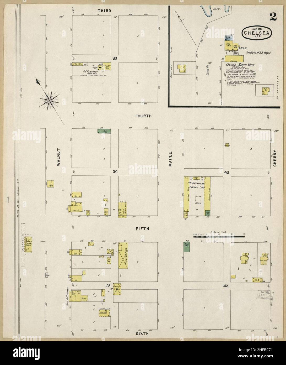 Map of chelsea oklahoma hi-res stock photography and images - Alamy