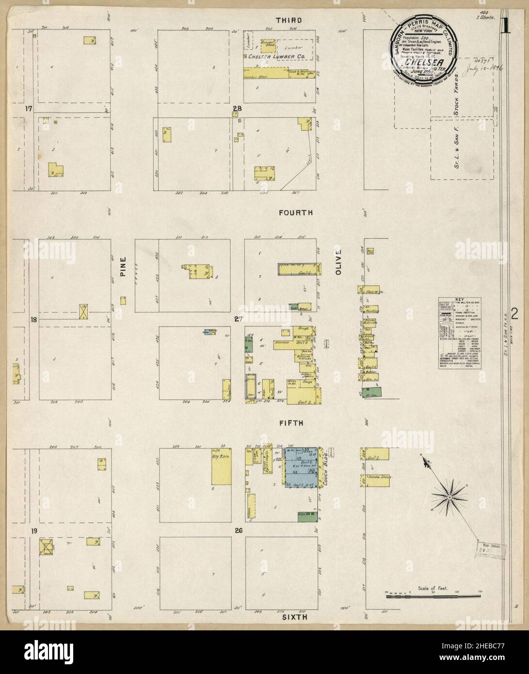 Map of chelsea oklahoma hi-res stock photography and images - Alamy