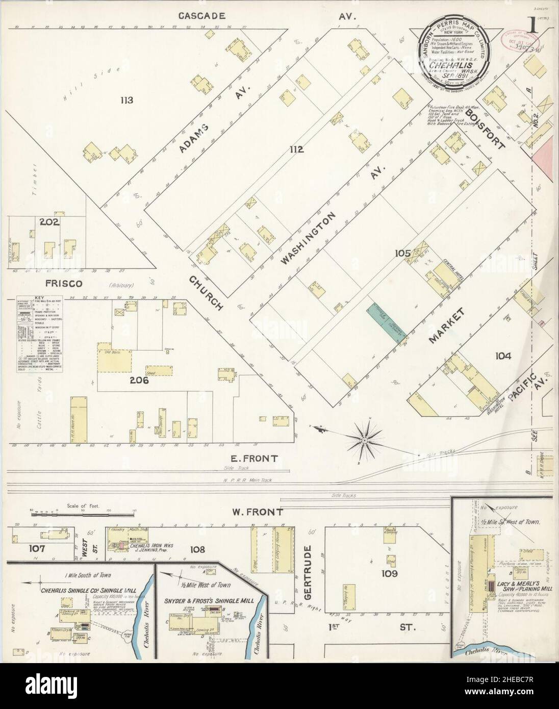 Map of chehalis hi-res stock photography and images - Alamy