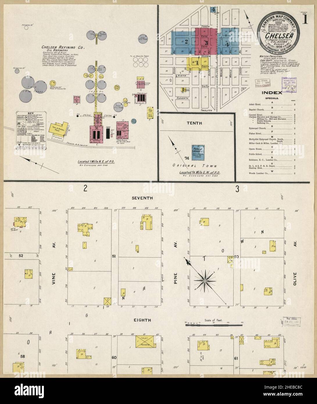 Map of chelsea oklahoma hi-res stock photography and images - Alamy