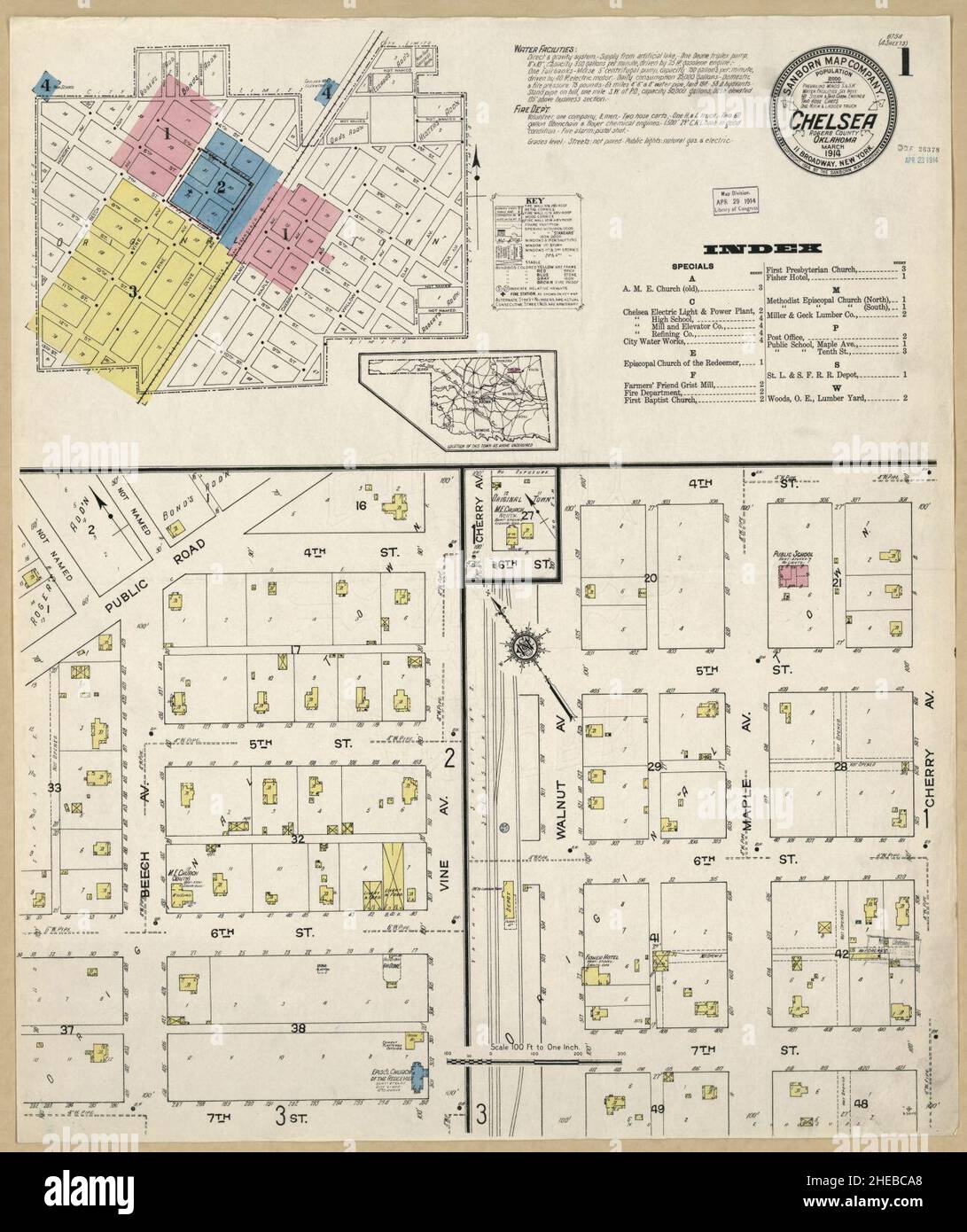 Map of chelsea oklahoma hi-res stock photography and images - Alamy