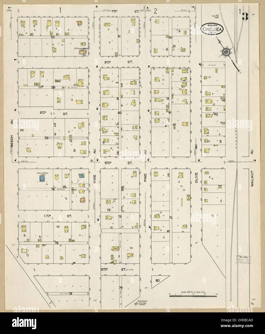 Map of chelsea oklahoma hi-res stock photography and images - Alamy