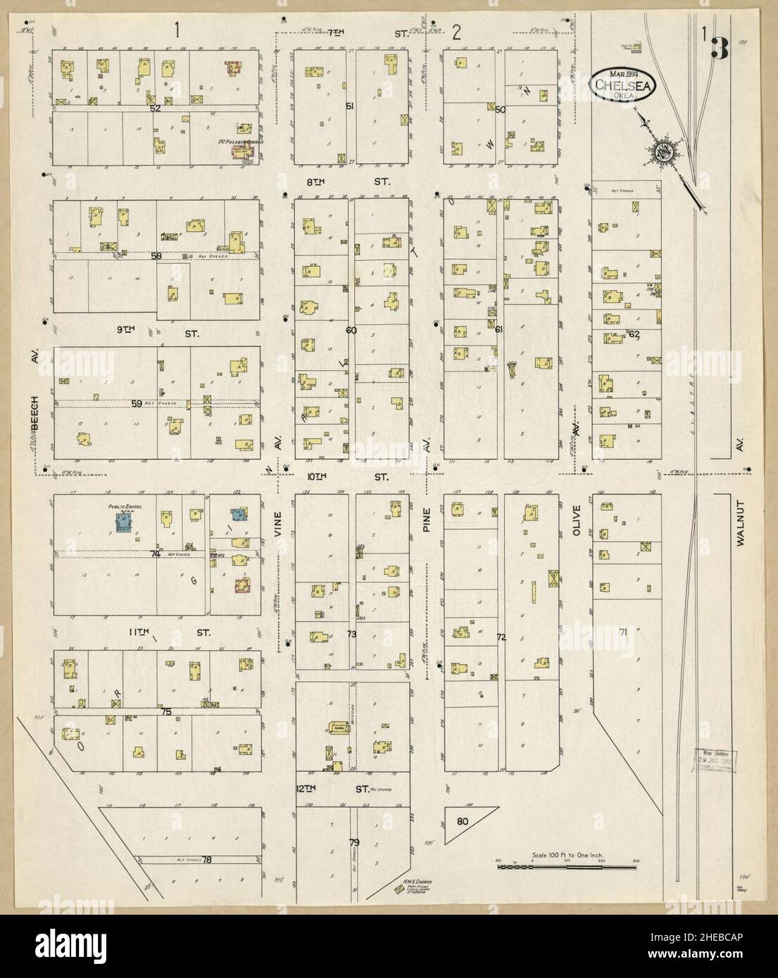 Map of chelsea oklahoma hi-res stock photography and images - Alamy