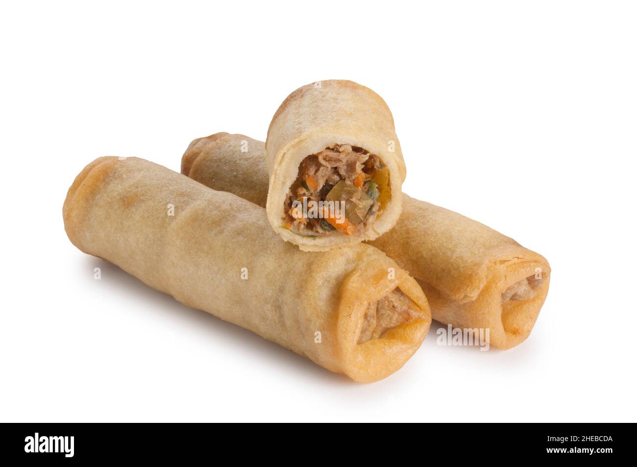 Deep fried spring rolls finger food Cut Out Stock Images & Pictures - Alamy