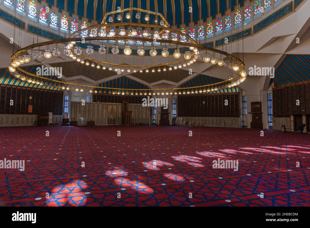AMMAN, JORDAN - SEPTEMBER 27, 2021: Inside the prayer hall of the ...