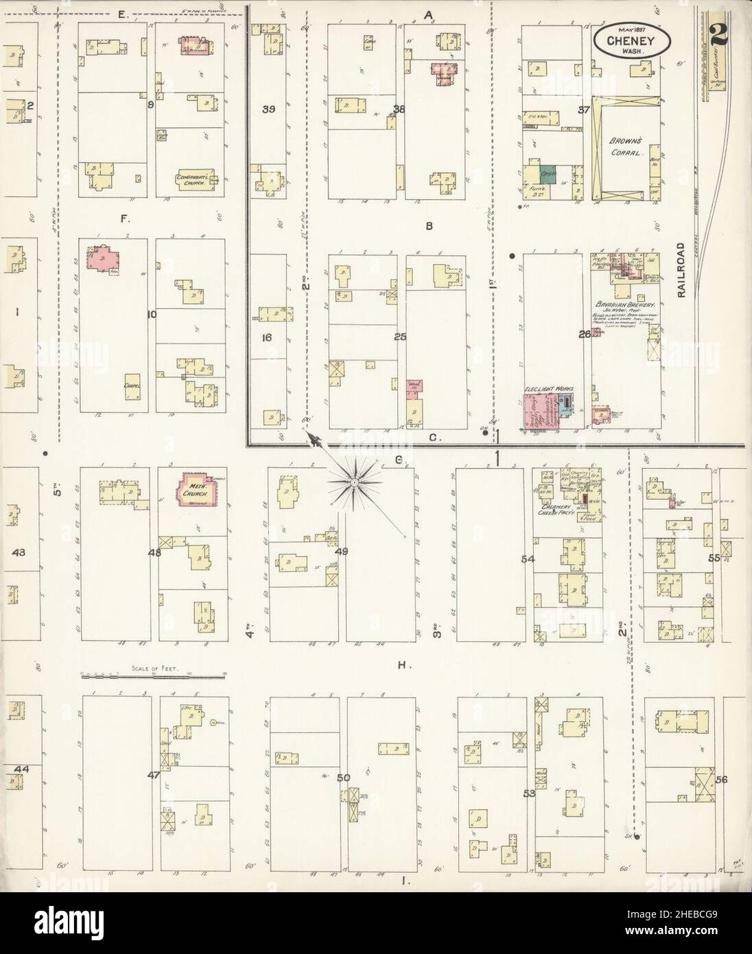 Map of cheney washington hi-res stock photography and images - Alamy
