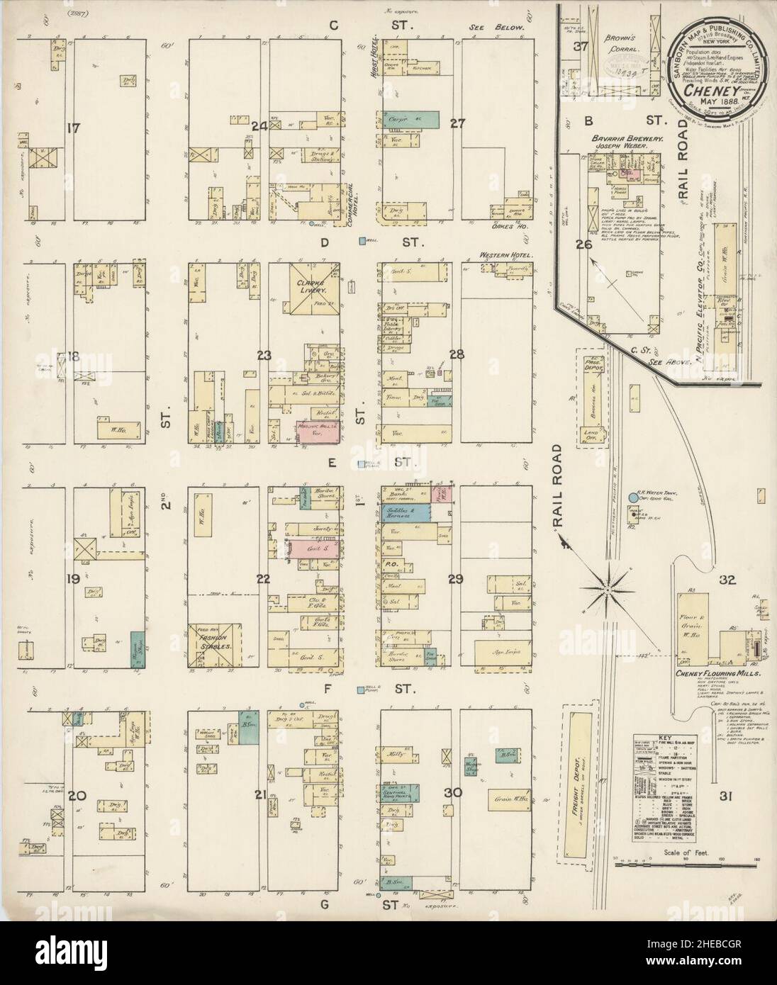 Map of cheney washington hi-res stock photography and images - Alamy