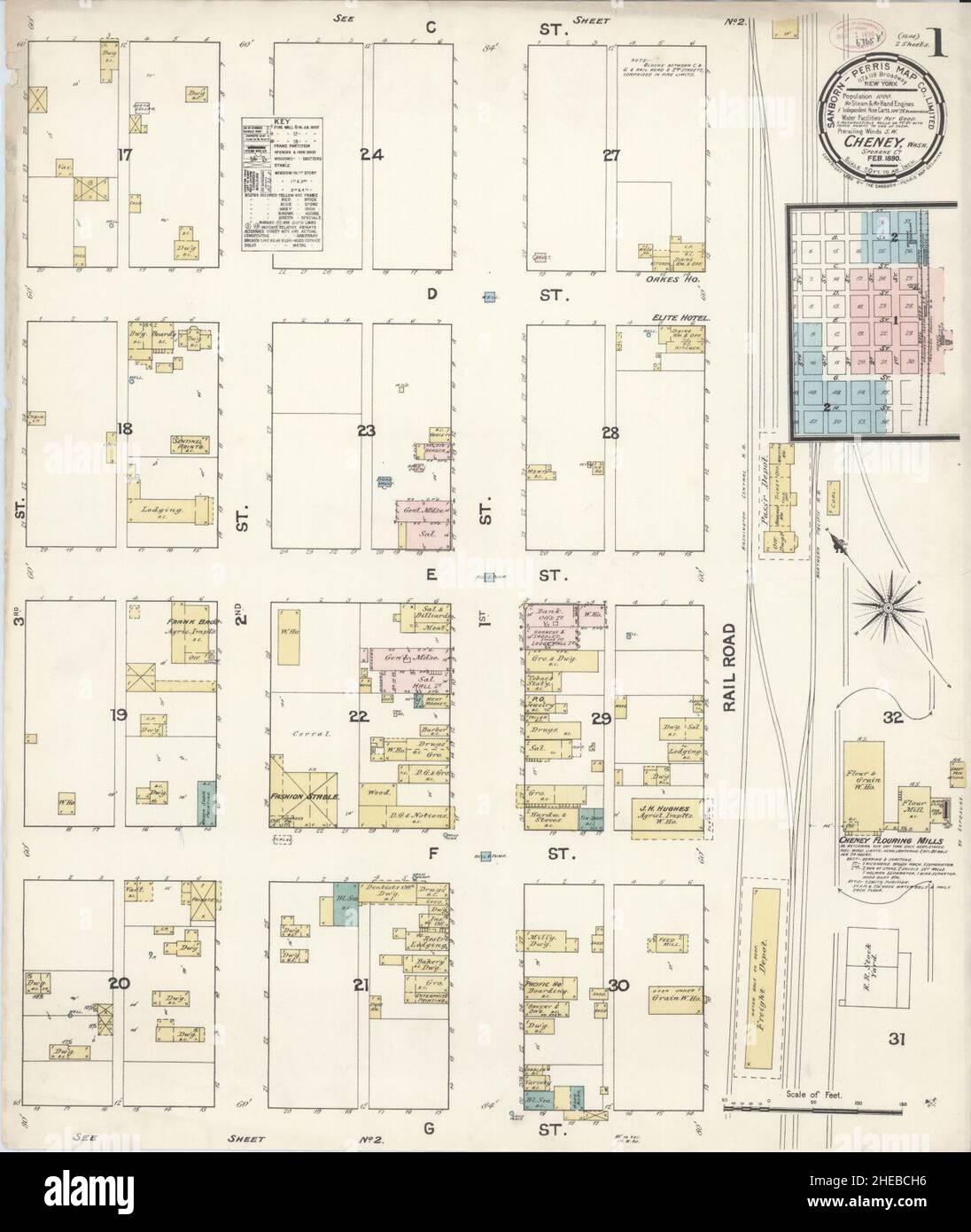 Map of cheney washington hi-res stock photography and images - Alamy