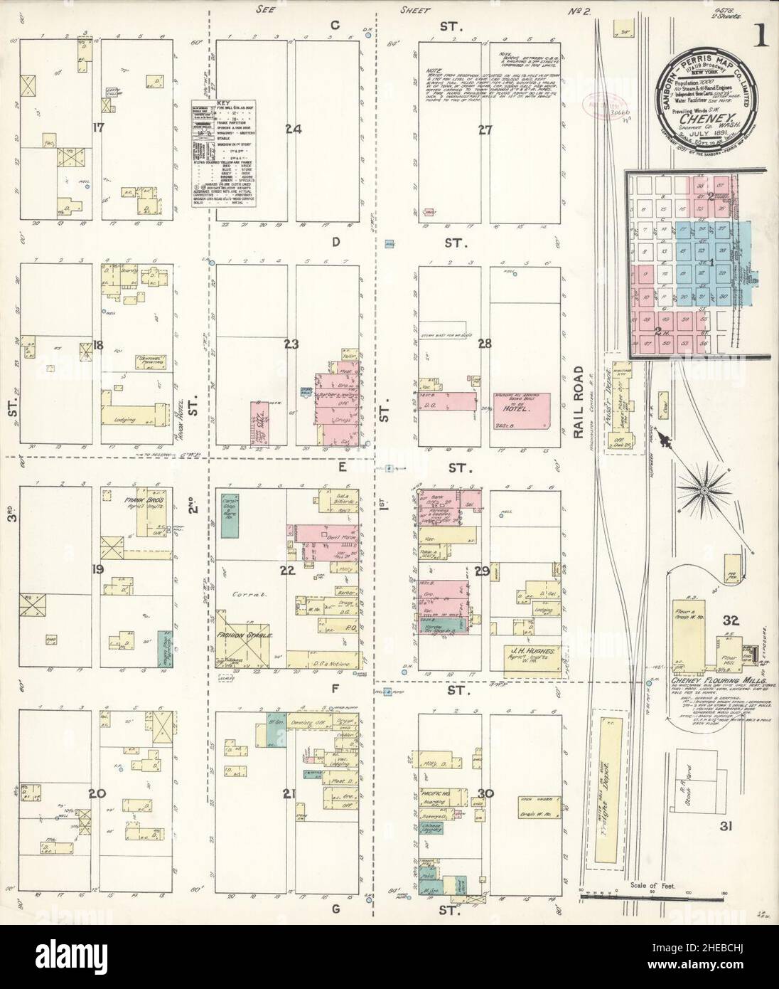 Map of cheney washington hi-res stock photography and images - Alamy