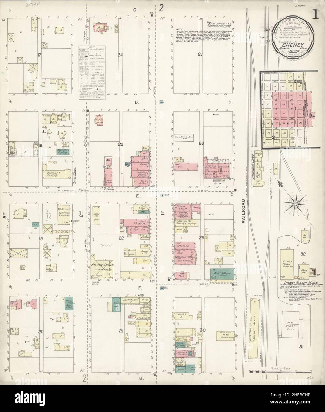 Map of cheney washington hi-res stock photography and images - Alamy