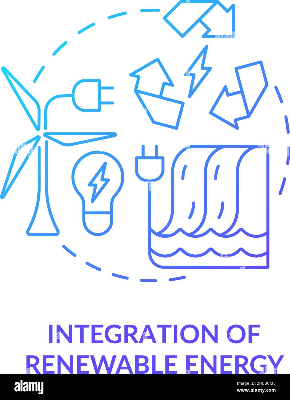 Integration of renewable energy blue gradient concept icon Stock Vector ... Integration of renewable energy blue gradient concept icon Stock Vector ...