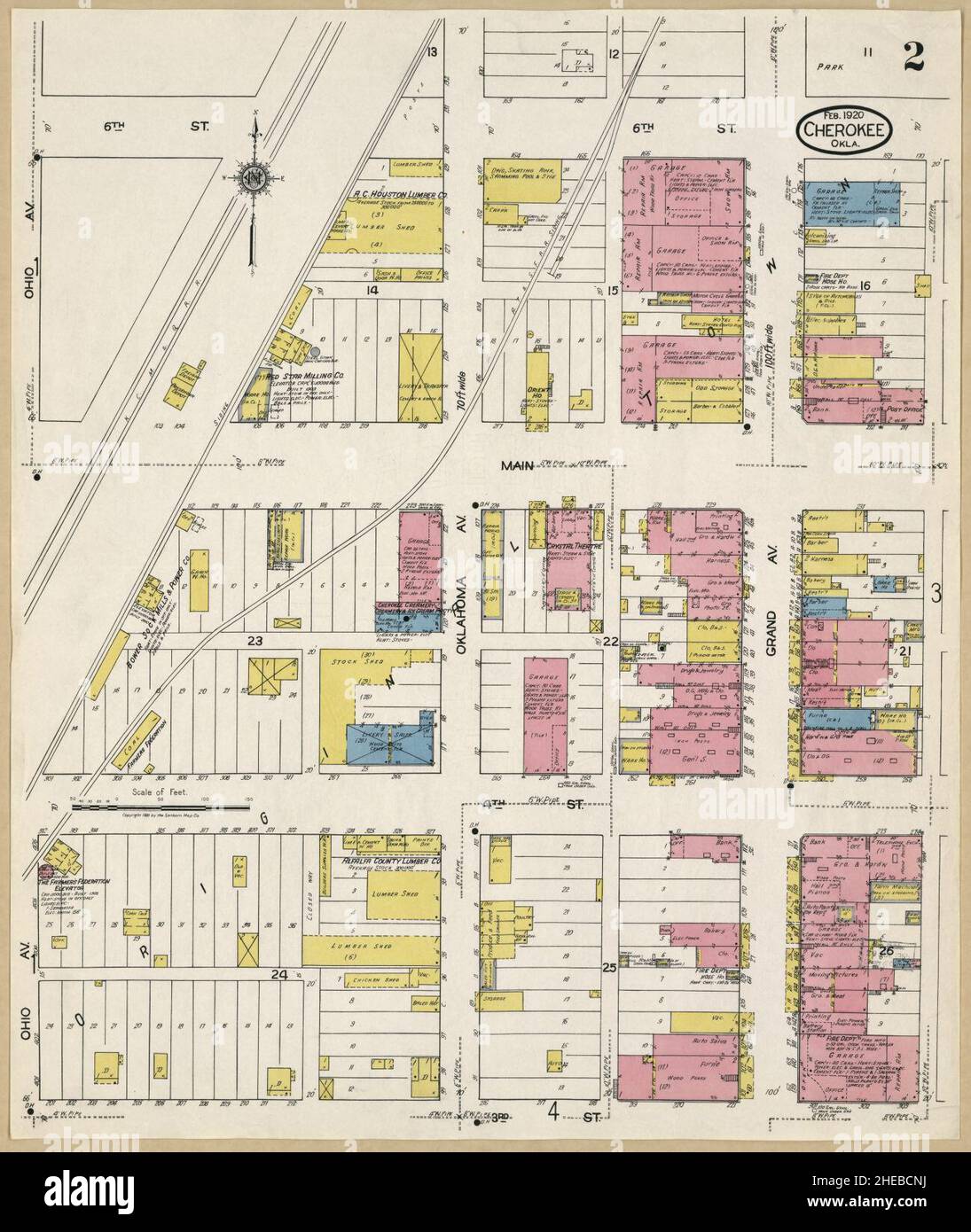 Sanborn Fire Insurance Map from Cherokee, Alfalfa County, Oklahoma ...