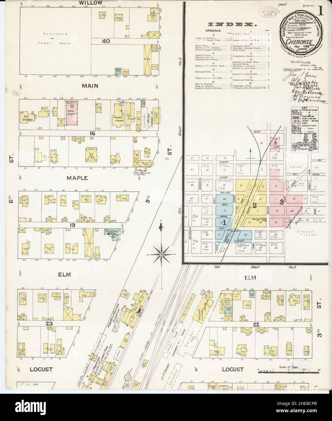 Cherokee iowa map hi-res stock photography and images - Alamy