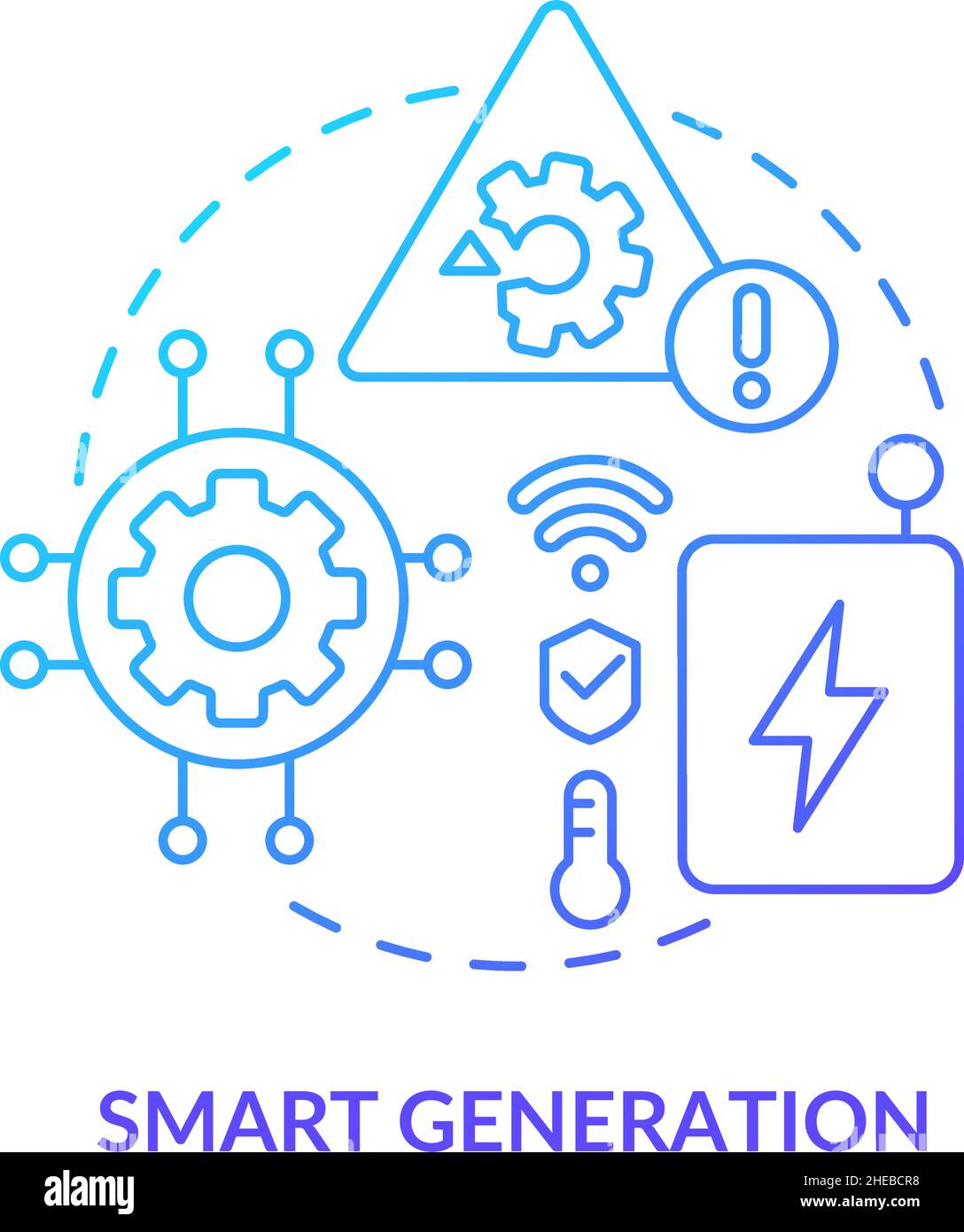 Smart generation blue gradient concept icon Stock Vector Image & Art ...