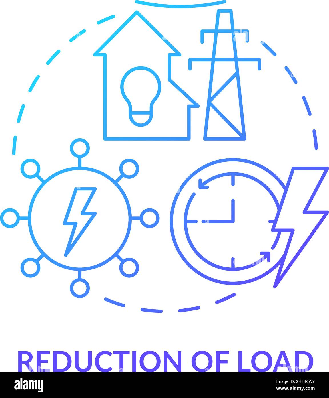 Reduction of load blue gradient concept icon Stock Vector Image & Art ...