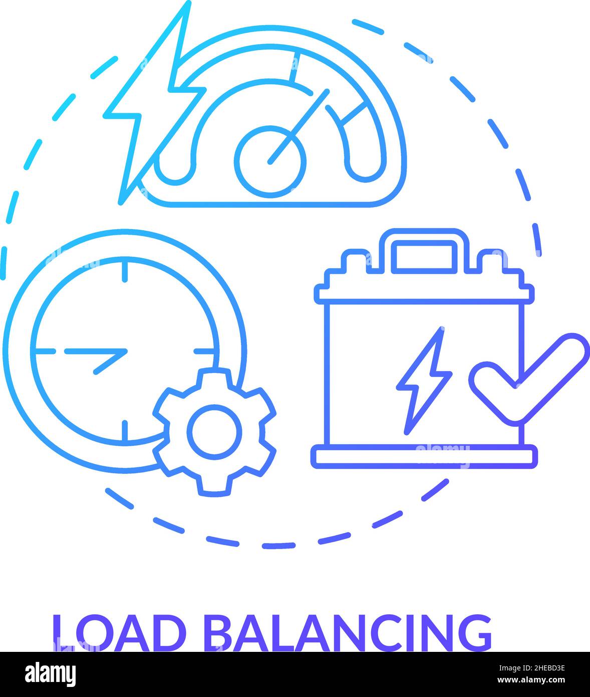 Load balancing blue gradient concept icon Stock Vector Image & Art - Alamy