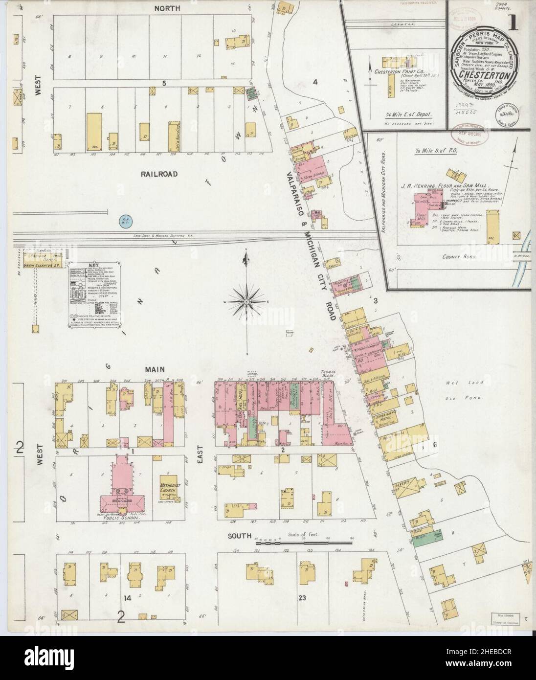 Porter county map hi-res stock photography and images - Alamy