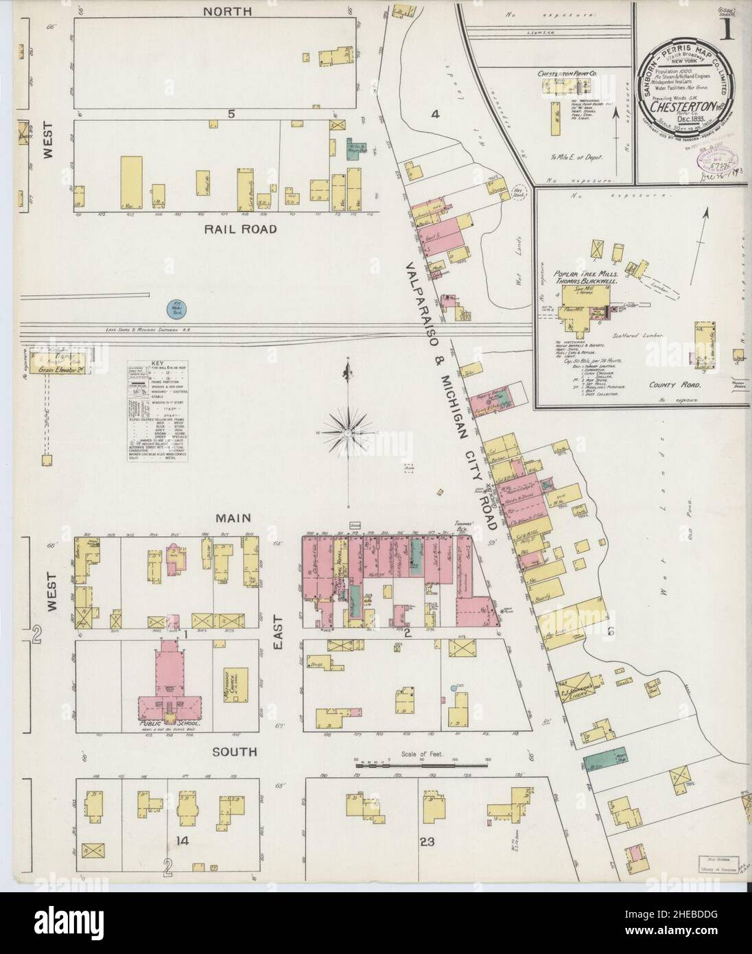 Porter county map hi-res stock photography and images - Alamy
