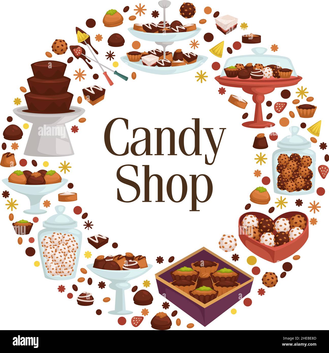 Display candy store in Stock Vector Images - Alamy