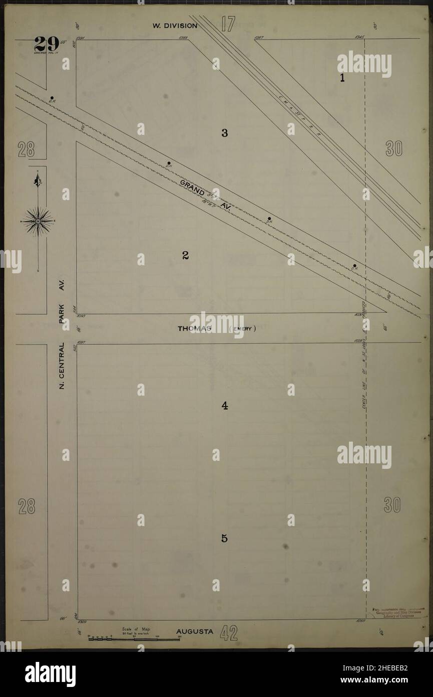 Chicago map fire hi-res stock photography and images - Alamy