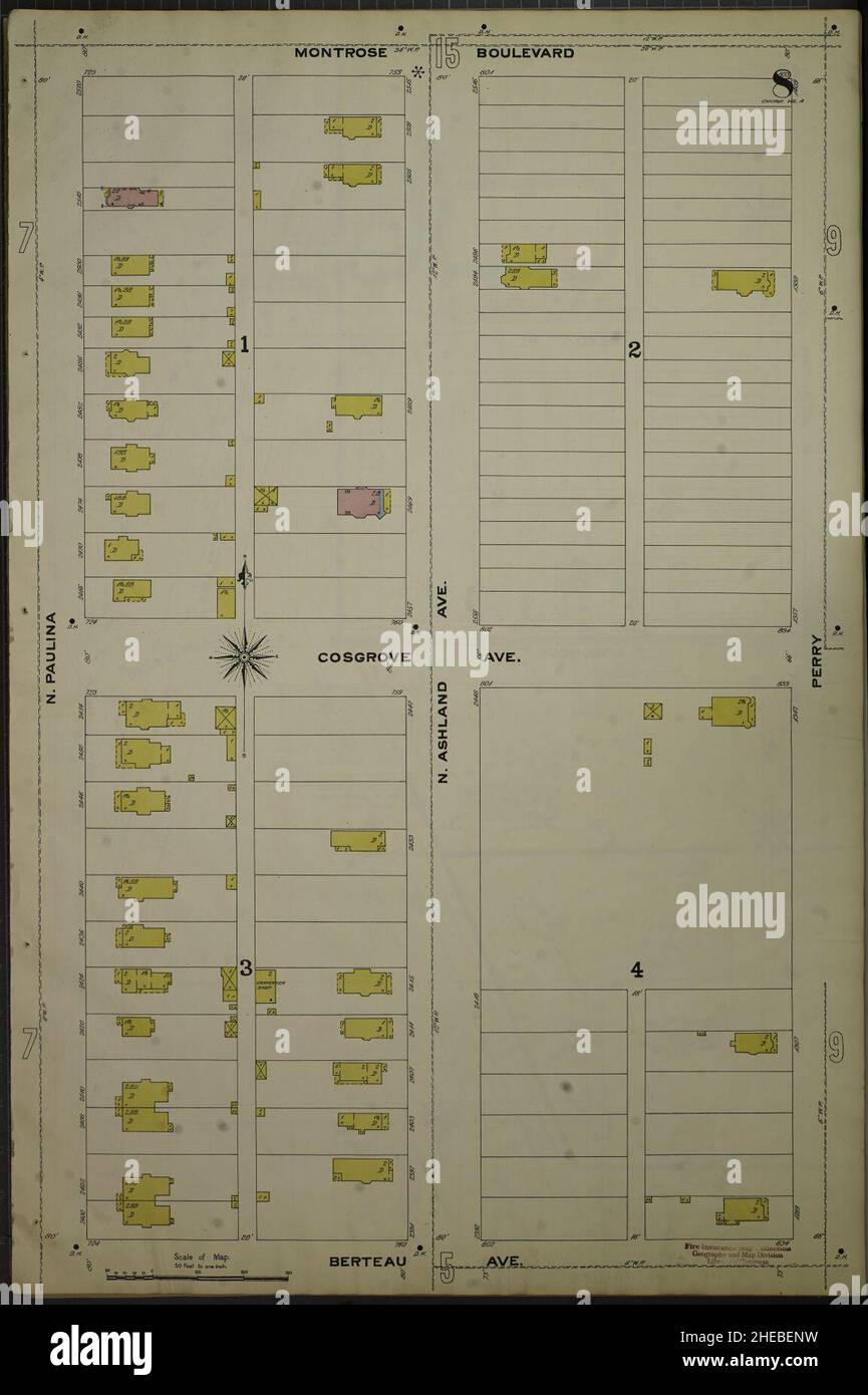 Chicago map fire hi-res stock photography and images - Alamy
