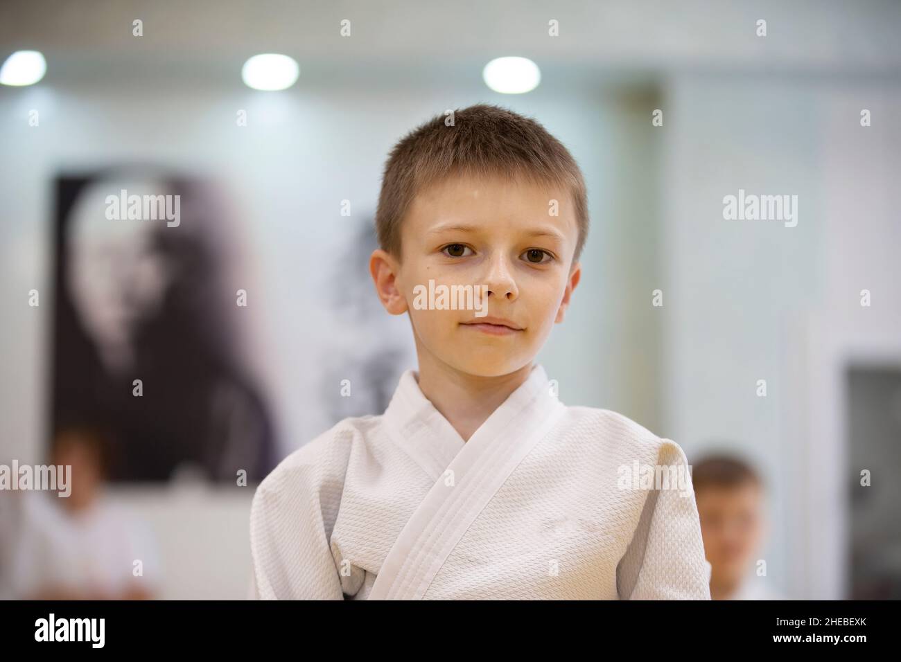 Belarus, the city of Gomel, June 23, 2021. Judo club. Portrait of a ...