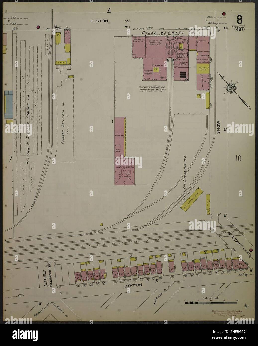 Chicago map fire hi-res stock photography and images - Alamy