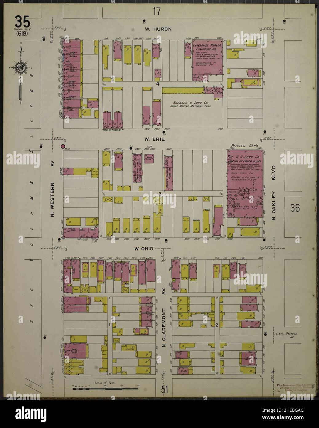 Chicago map fire hi-res stock photography and images - Alamy