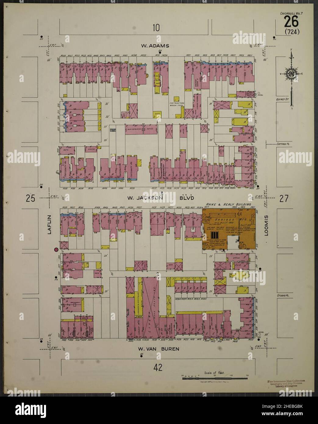 Chicago map fire hi-res stock photography and images - Alamy
