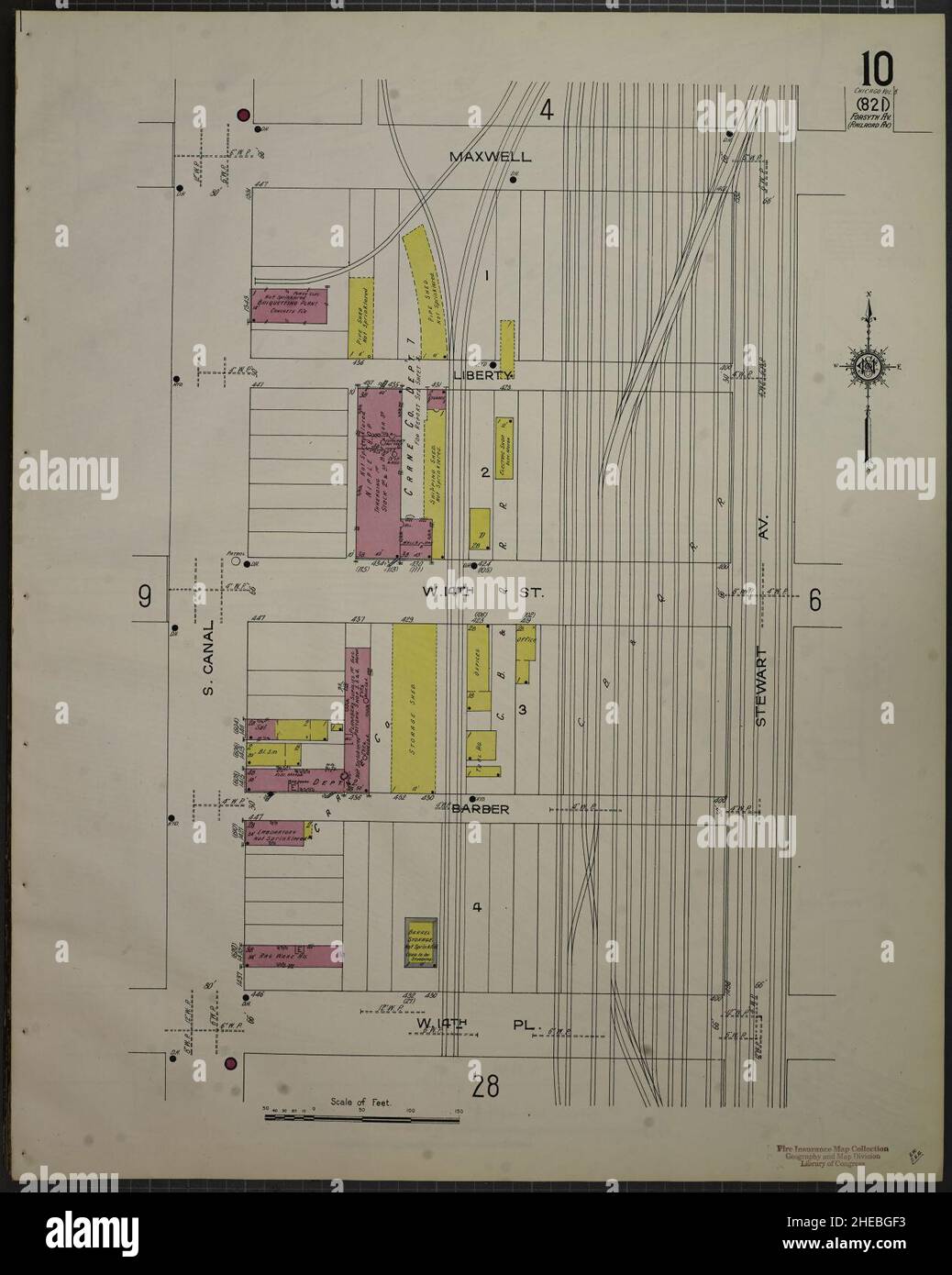 Chicago map fire hi-res stock photography and images - Alamy