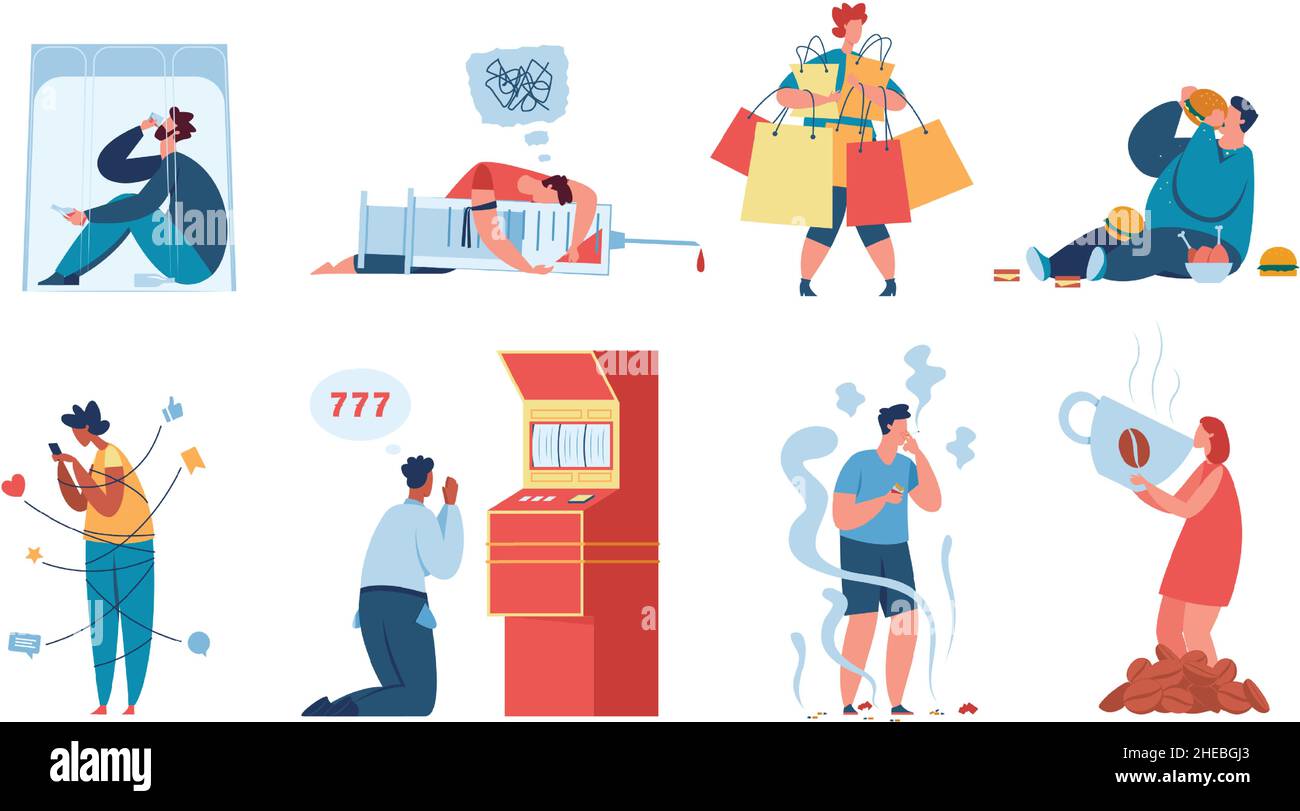 Smoking addiction cartoon hi-res stock photography and images - Alamy