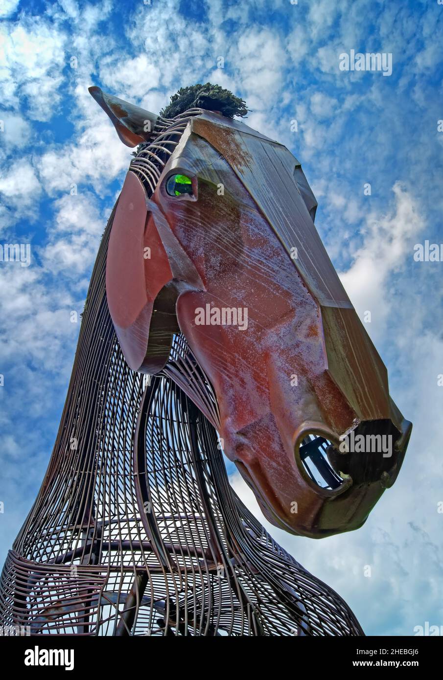 UK, West Yorkshire, Wakefield, Featherstone War Horse Stock Photo - Alamy