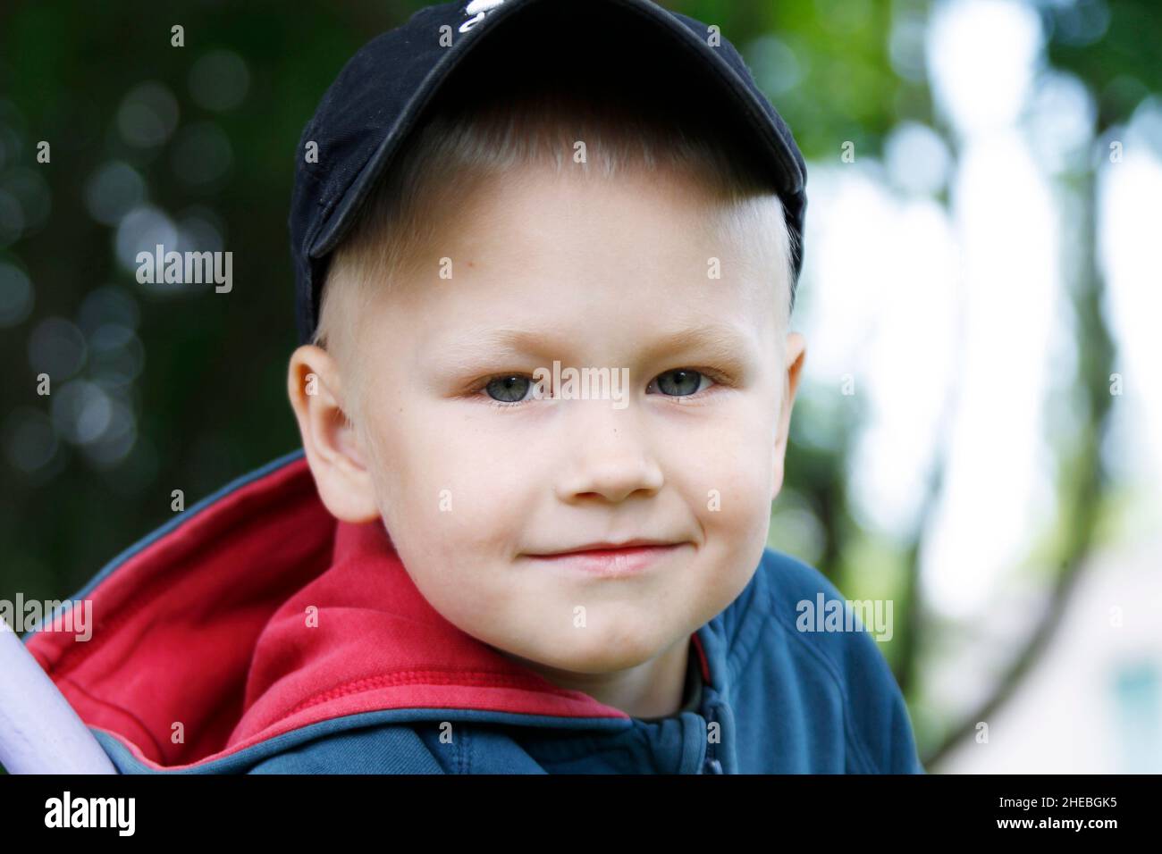 The face of a preschool boy Stock Photo - Alamy