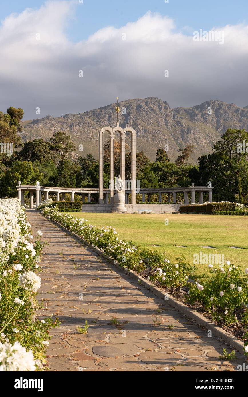 Huguenot Monument, inaugurated in 1948, in Franschhoek, Western Cape ...