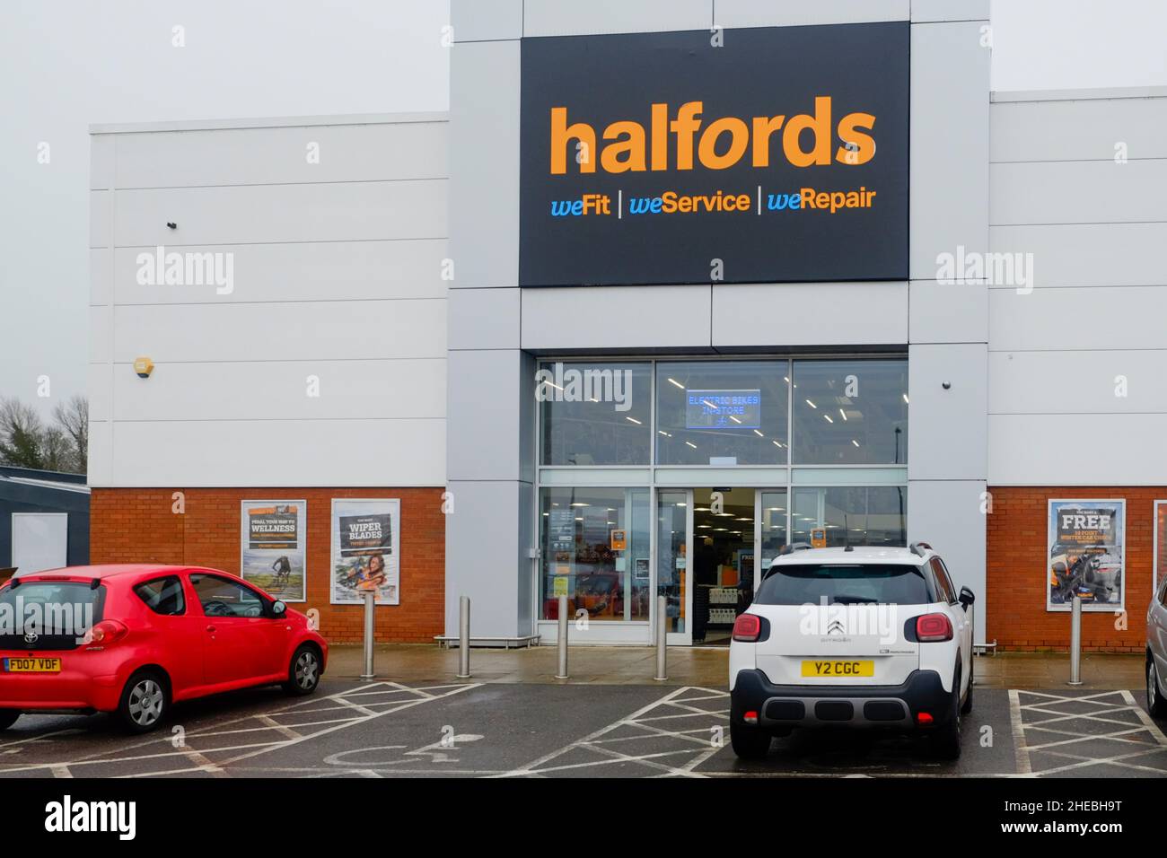 The Halfords store at Cribbs Causway Bristol UK Stock Photo - Alamy