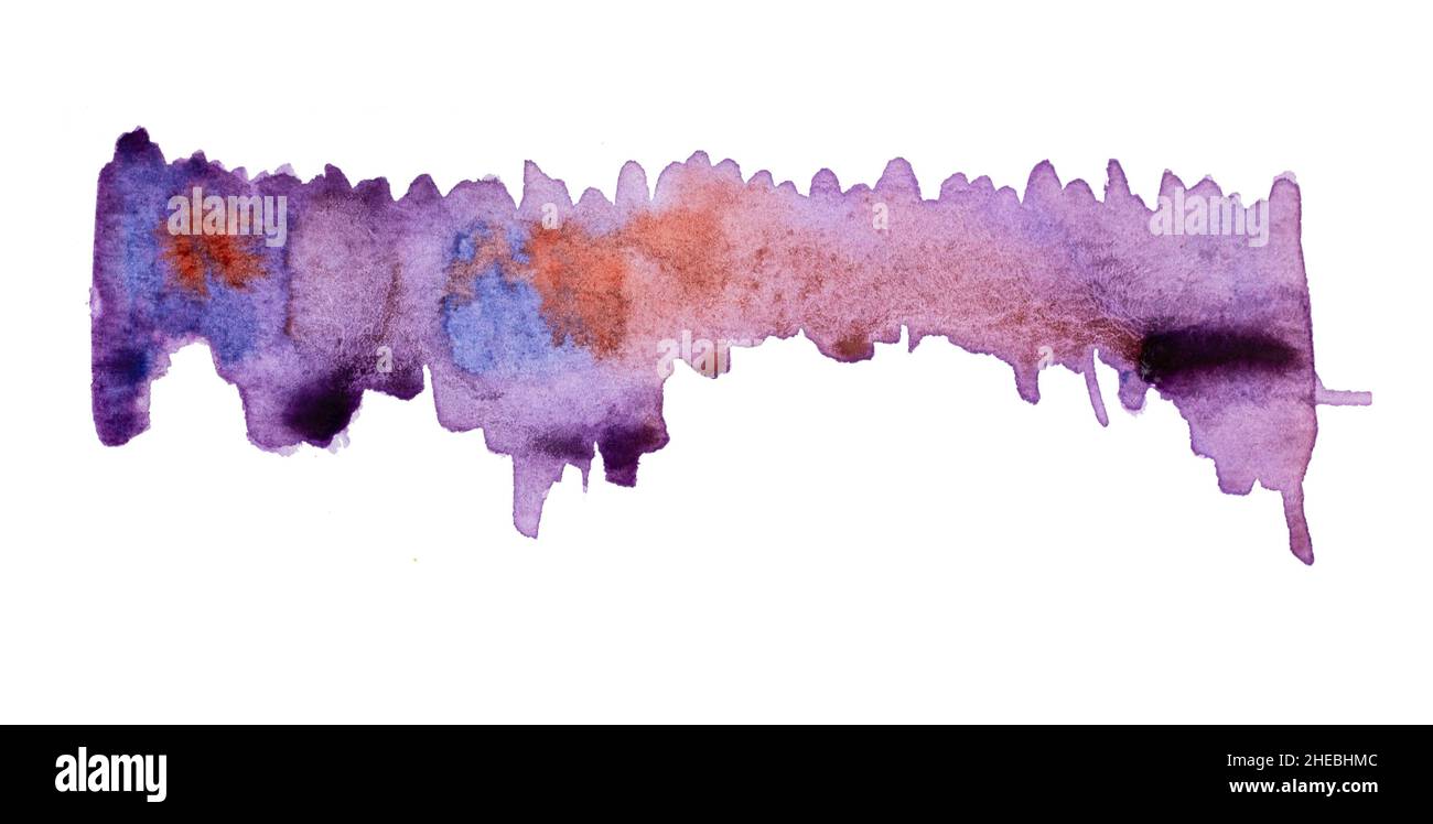 Border of Abstract purple violet watercolor paper textured illustration ...