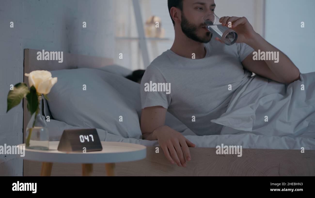 Man drinking water night hi-res stock photography and images - Alamy
