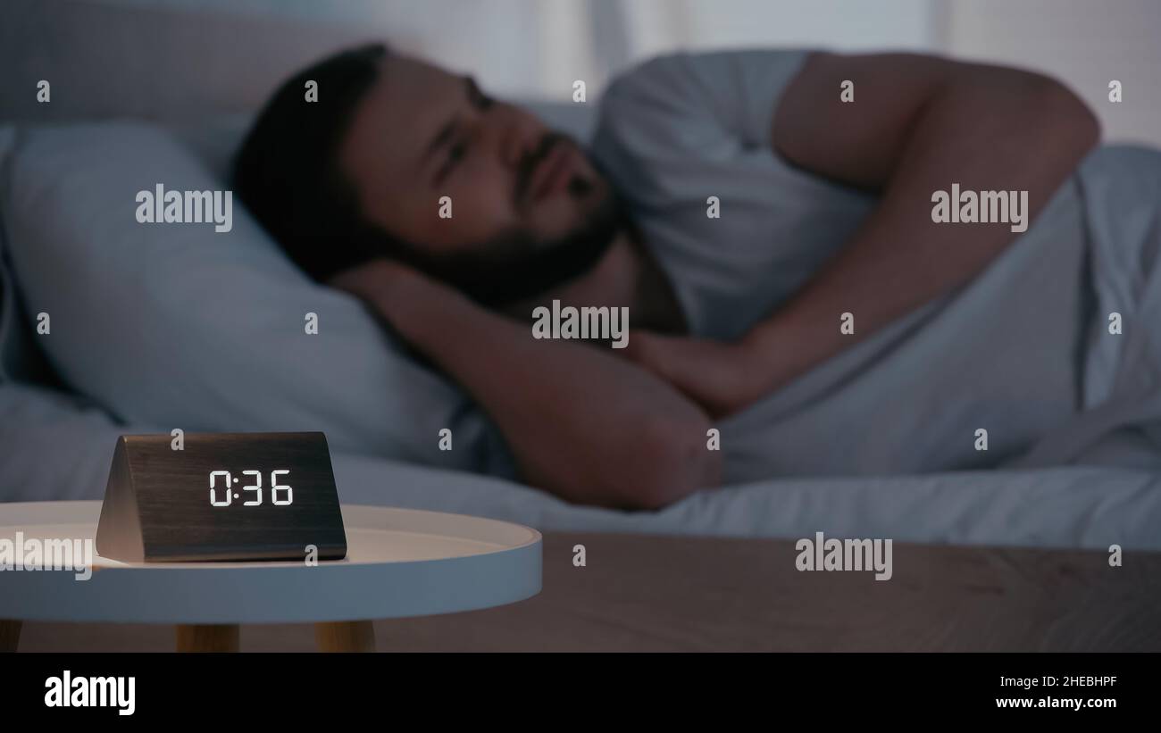 Digital bedside clock hi-res stock photography and images - Alamy