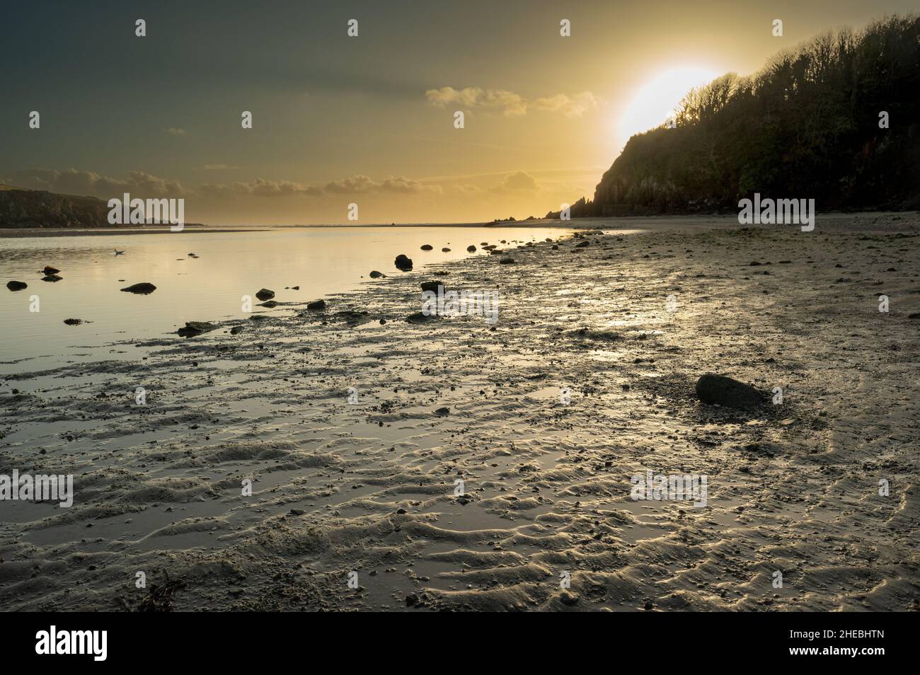 Erme estuary, Devon,at low water Stock Photo - Alamy