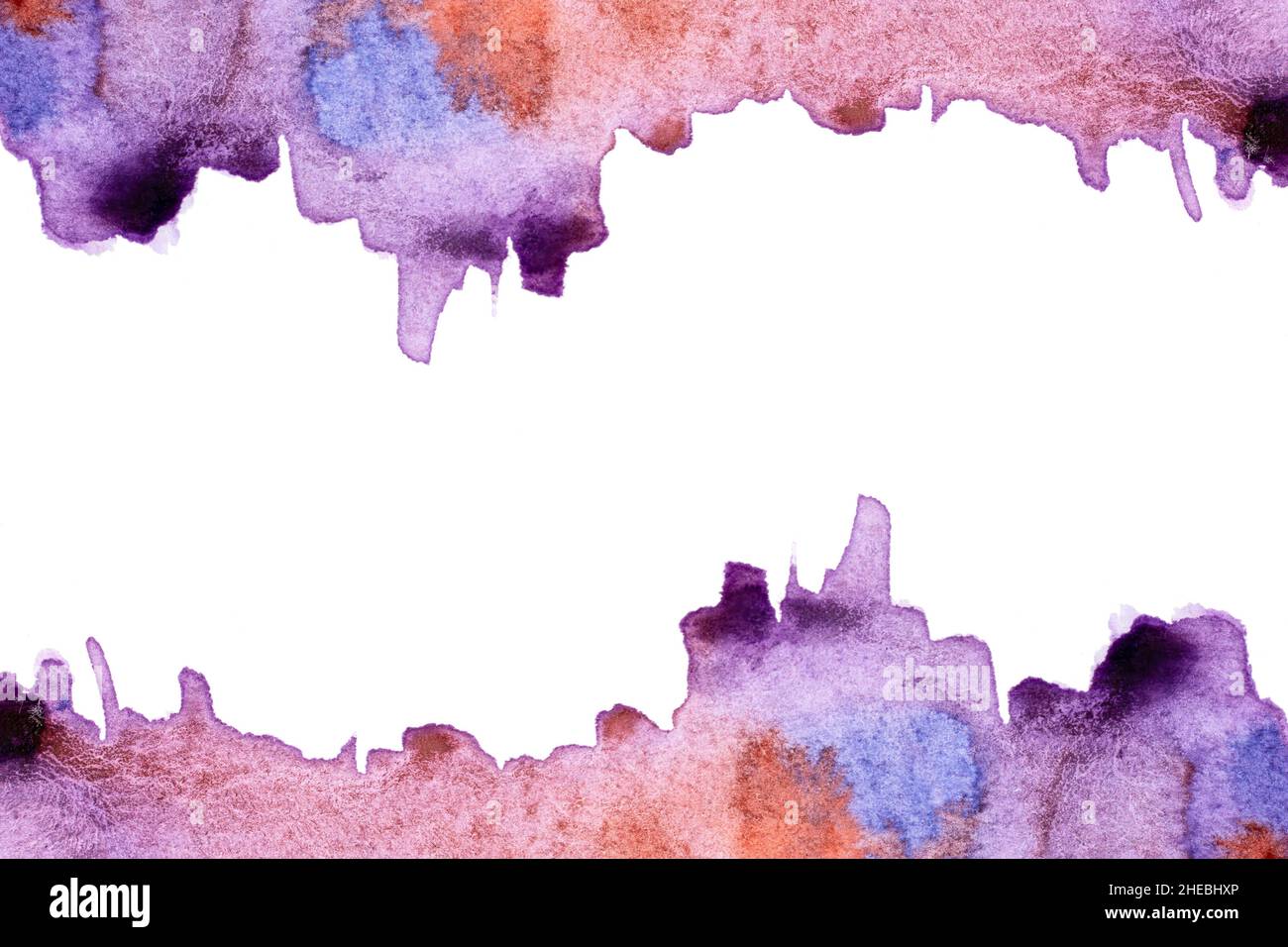 Border of Abstract purple violet watercolor paper textured illustration ...