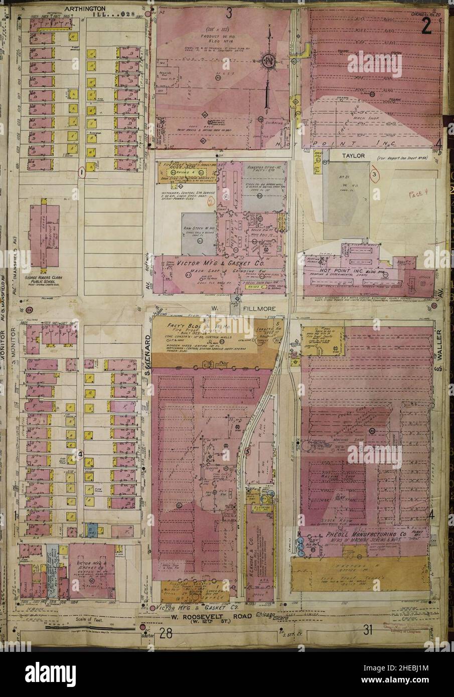 Sanborn Fire Insurance Map from Chicago, Cook County, Illinois Stock ...