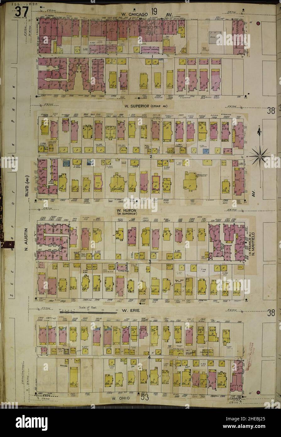 Chicago map fire hi-res stock photography and images - Alamy