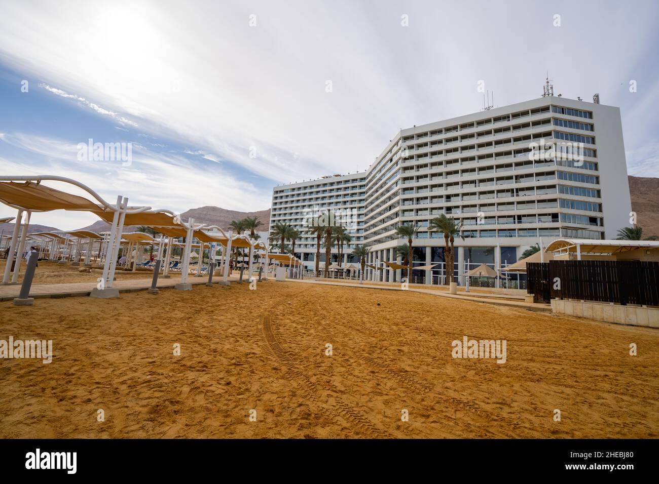 Resort hotel and spa on the shore of the Dead Sea, Ein Bokek, Israel Stock Photo - Alamy